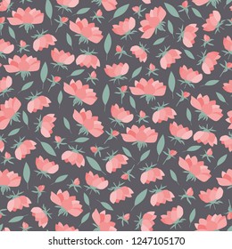 Lotus Wild Flowers Seamless Pattern Vector Stock Vector (Royalty Free ...