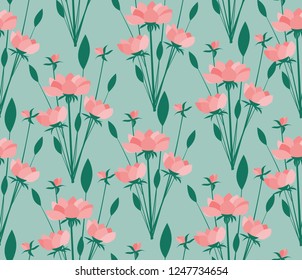Lotus Wild Flowers Seamless Pattern Vector Stock Vector (Royalty Free ...