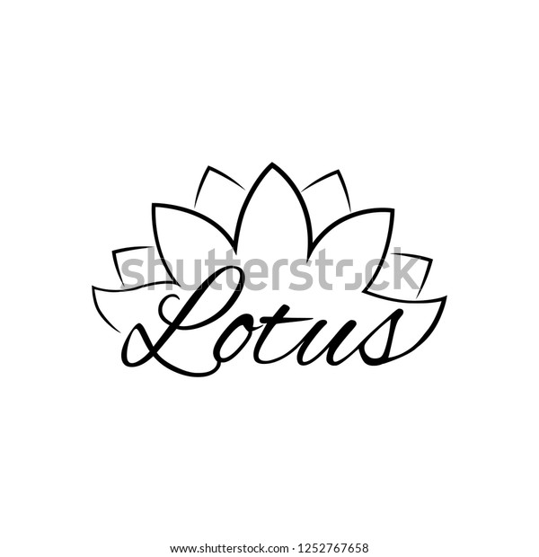 Lotus Word Image Elegant Logo Template Stock Vector (Royalty Free ...