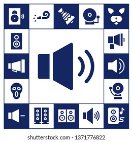 Loud Icon Set 17 Filled Loud Stock Vector (Royalty Free) 1371776822
