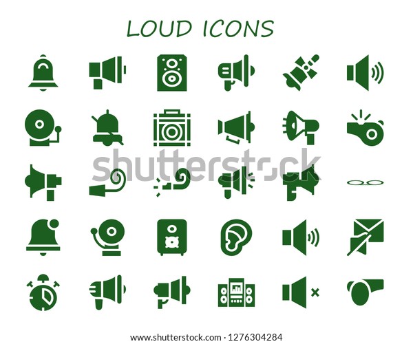 Loud Icon Set 30 Filled Loud Stock Vector (Royalty Free) 1276304284 ...