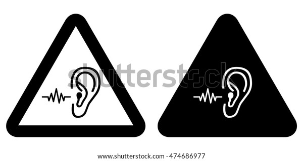 Loud Noise Hazard Symbol Stock Vector (Royalty Free) 474686977