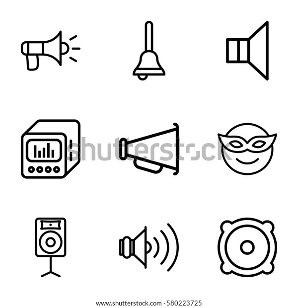 Loud Vector Icons Set 9 Loud Stock Vector (Royalty Free) 580223725 ...