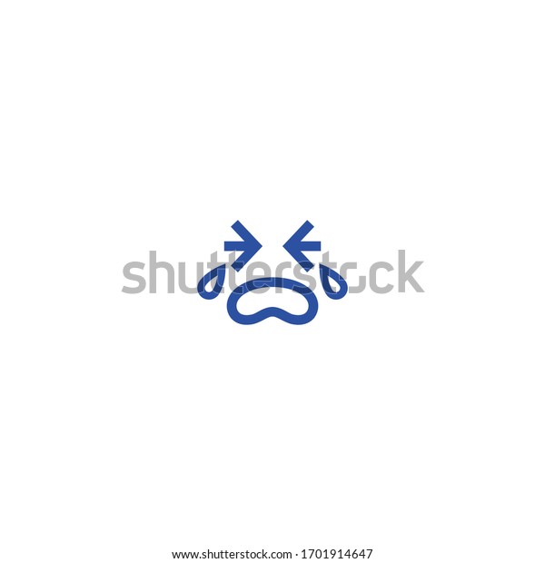 Loudly Crying Face Emoji Isolated Emoticon Stock Vector (Royalty Free ...