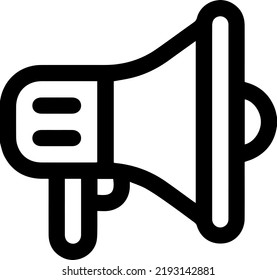 Loudspeaker Line Icon Megaphone Website Button Stock Vector (Royalty ...