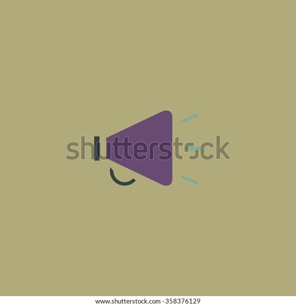 Loudspeaker Retro Dim Color Vector Flat Stock Vector (Royalty Free ...
