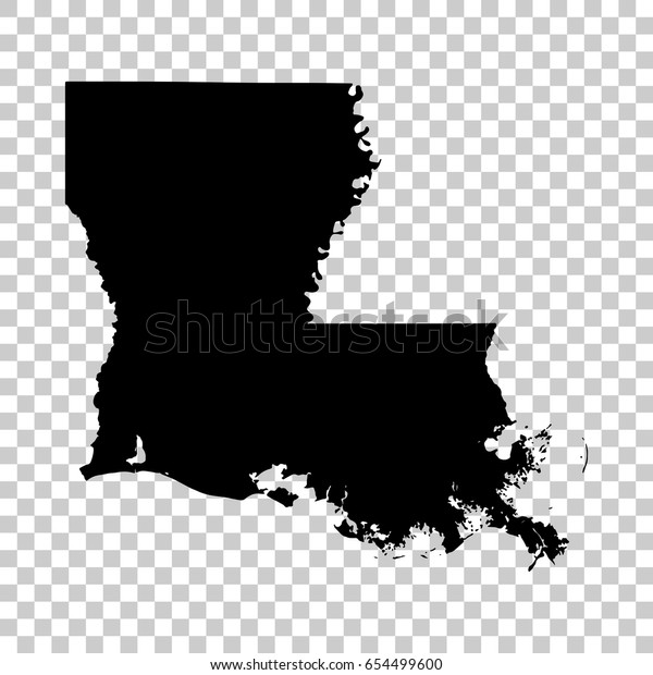 Louisiana Map Isolated On Transparent Background Stock Vector (Royalty ...
