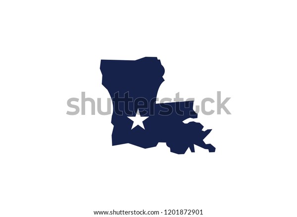 Louisiana Outline Map State Shape Usa Stock Vector (Royalty Free ...