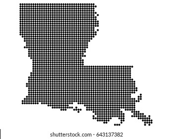 Louisiana State Print Map White Background Stock Vector (Royalty Free ...