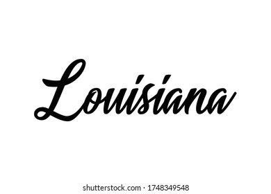 Louisiana Text Design Vector Calligraphy Typography Stock Vector ...