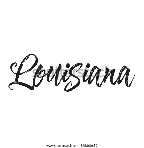 Louisiana Text Design Vector Calligraphy Typography Stock Vector ...