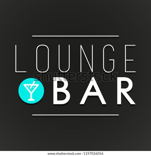 Lounge Bar Logo Concept Modern Style Stock Vector (Royalty Free ...
