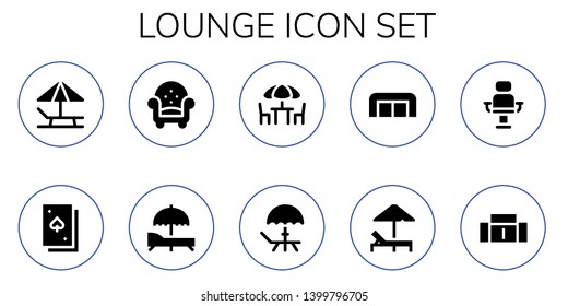 Lounge Icon Set 10 Filled Lounge Stock Vector (Royalty Free) 1399796705 ...