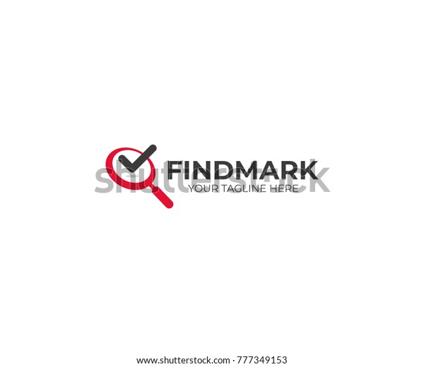 Loupe Check Mark Logo Template Magnifier Stock Vector (Royalty Free ...