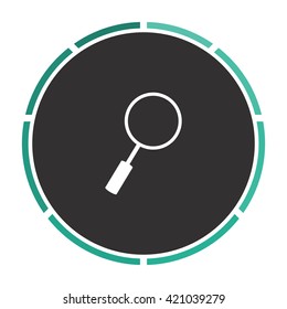 Loupe Simple Flat White Vector Pictogram: เวกเตอร์สต็อก (ปลอดค่า ...