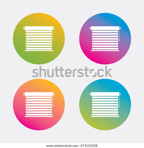 Louvers Sign Icon Window Blinds Jalousie Stock Vector (Royalty Free ...