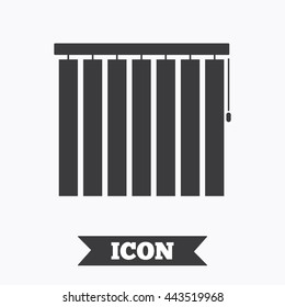 Louvers Vertical Sign Icon Window Blinds Stock Vector (Royalty Free ...