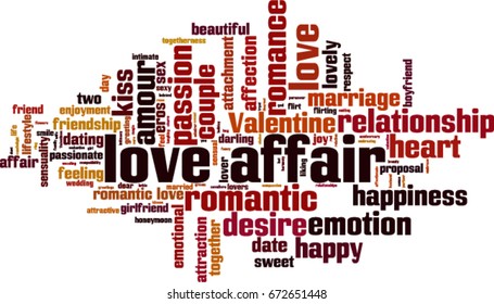 Love Affair Word Cloud Concept Vector Stock Vector (Royalty Free ...