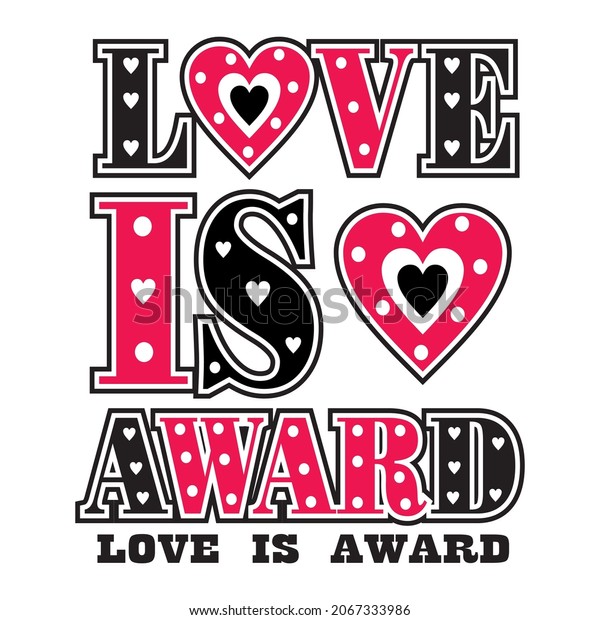 Love Award Vector Illustration Editable Girl Stock Vector (Royalty Free ...