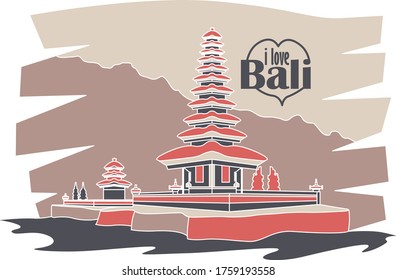 Love Bali Vector Design Those People Stock Vector (Royalty Free ...