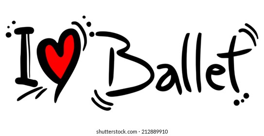 Love Ballet Stock Vector (Royalty Free) 212889910 | Shutterstock