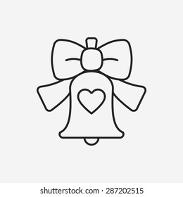 Love Bell Line Icon Stock Vector (Royalty Free) 287202515 | Shutterstock