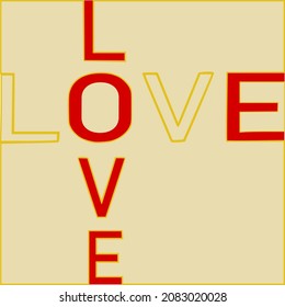 Love Big Letters Poster Stock Vector (Royalty Free) 2083020028 ...