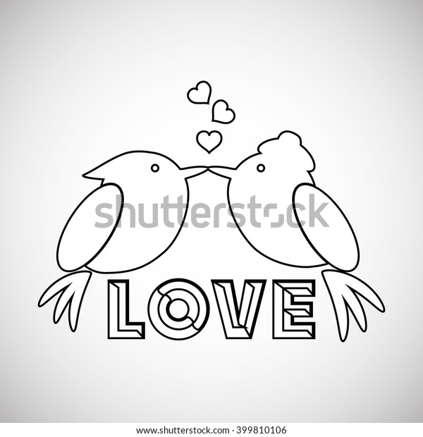 Love Bird Design Vector Illustration Stock Vector (Royalty Free ...