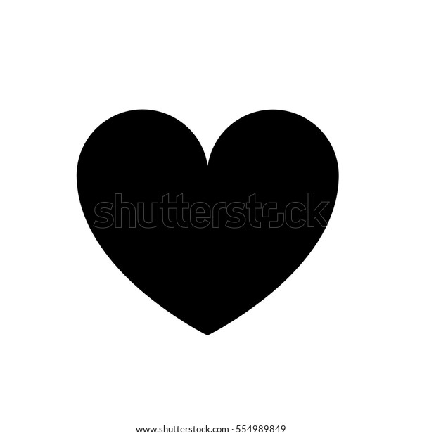 Love Black Heart Vector Flat Stock Vector (Royalty Free) 554989849
