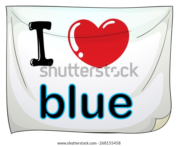 Love Blue Sign Hanging On Wall Stock Vector (Royalty Free) 268155458 ...