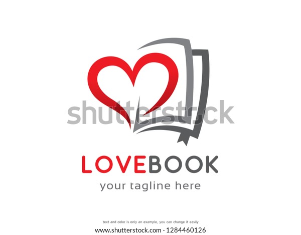 Love Book Logo Template Design Vector Stock Vector (Royalty Free ...