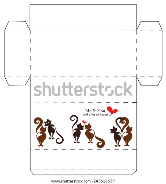 Love Box Template Cubical Stock Vector (Royalty Free) 243616639 ...