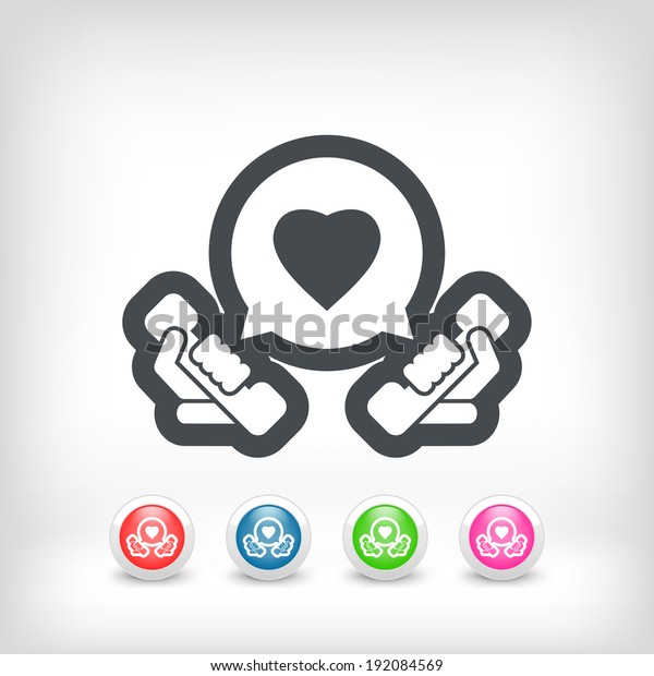 Love Call Icon Stock Vector (Royalty Free) 192084569 | Shutterstock