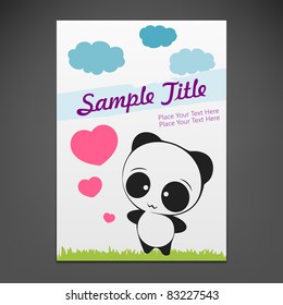 Love Card Panda Stock Vector (Royalty Free) 83227543 | Shutterstock