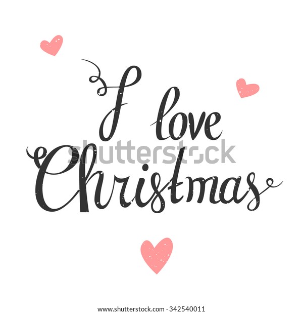 Love Christmas Vector Typography Poster Hand Stock Vector (Royalty Free ...
