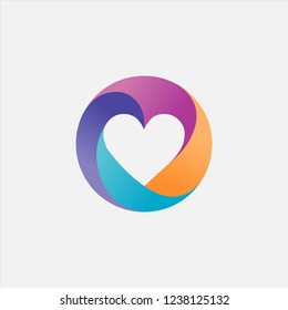 Love Circle Vector Stock Vector (Royalty Free) 1238125132