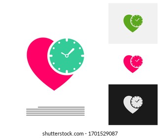 Love Clock Logo Design Concept Vector Stock Vector (Royalty Free ...