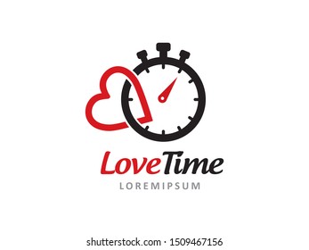 Love Clock Logo Symbol Icon Template Stock Vector (Royalty Free ...