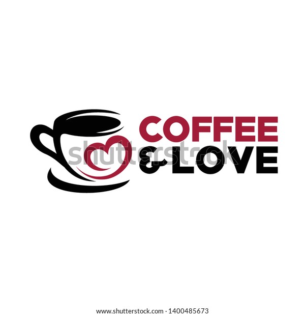 Love Coffee Coffee Love Logo Design Stock Vector (Royalty Free ...