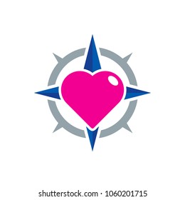 Love Compass Logo Icon Design: vector de stock (libre de regalías ...