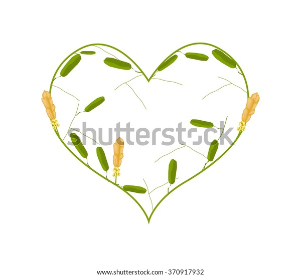 Love Concept Illustration Ringworm Bush Flowers Stock Vector (Royalty ...