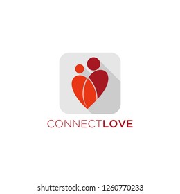 Love Connect Logo Creative Connect Logo Stock Vector (Royalty Free ...