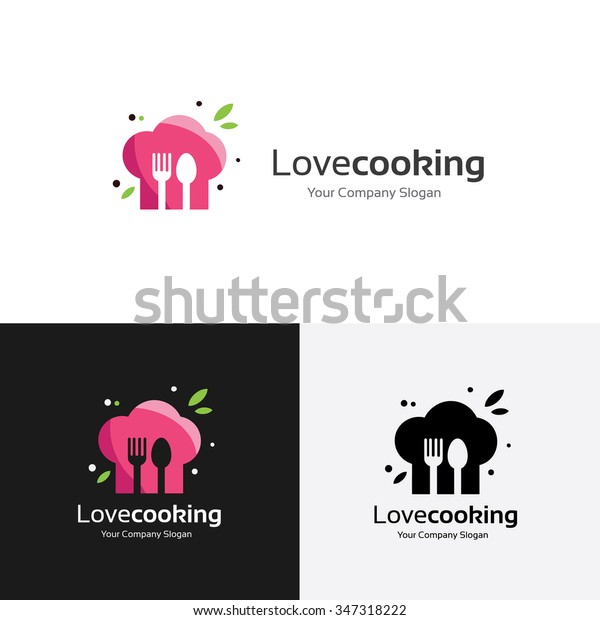 Vetor stock de Amor Cooking Logo Template (livre de direitos) 347318222