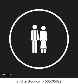 Love Couple Symbol Stock Vector (Royalty Free) 445601890
