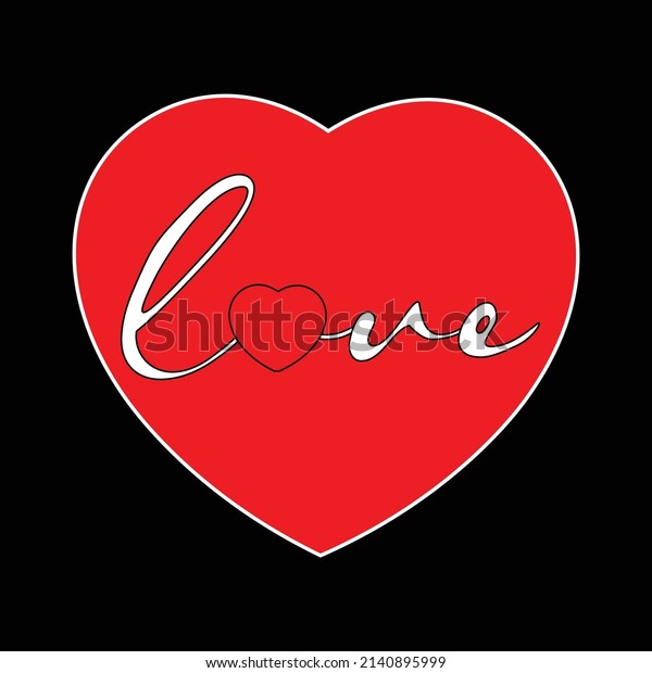 Love Creative Heat Shape Font Stock Vector (Royalty Free) 2140895999 ...