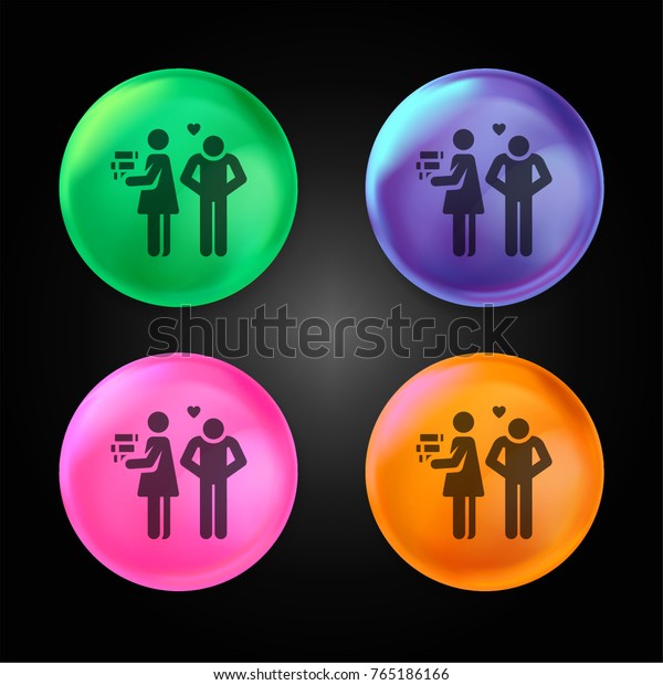 Love Crystal Ball Design Icon Green Stock Vector (Royalty Free ...