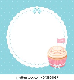 Love Cupcake Frame Stock Vector (Royalty Free) 243986029 | Shutterstock