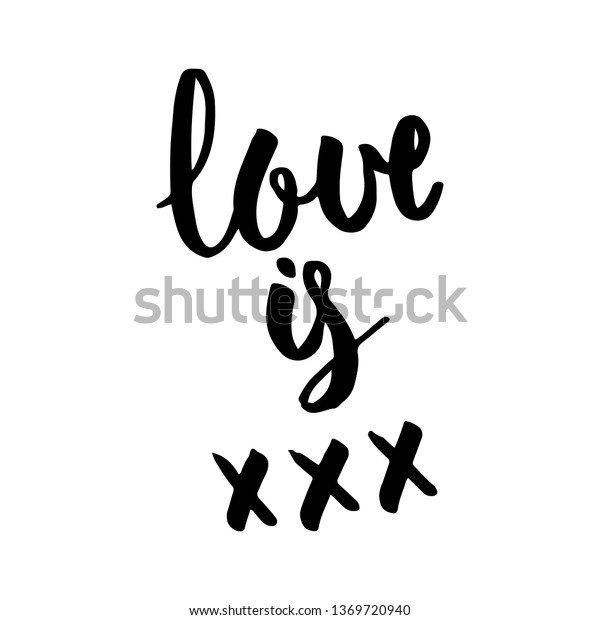 Love Cursive Hand Lettering Isolated On Stock Vector Royalty Free 1369720940 Shutterstock