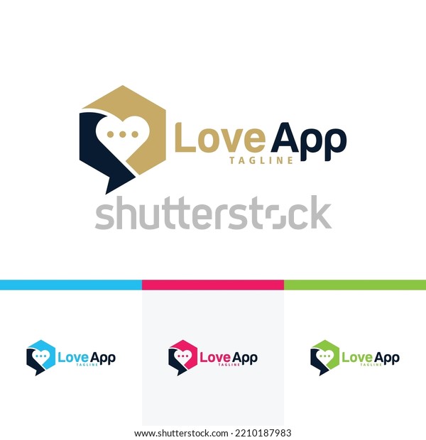 Love Dating App Logo Icon Vector Stock Vector (Royalty Free) 2210187983 ...