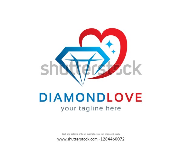 Love Diamond Logo Template Design Vector Stock Vector (Royalty Free ...